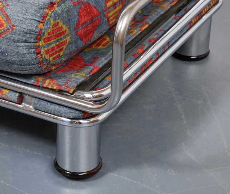 Chromed Metal Lounge Chair by Gianfranco Frattini, Italy, circa 1970 ...