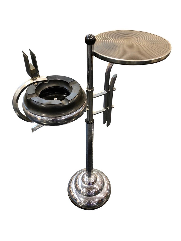 Chromed Smokers Stand with Bakelite Ashtray, Art Deco, France, 1930s at ...