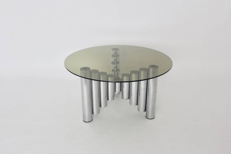 Mid Century Modern Vintage Chromed Tube Coffee Table Manhattan, 1960s ...