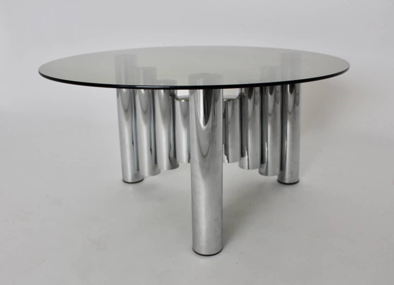 Mid Century Modern Vintage Chromed Tube Coffee Table Manhattan, 1960s ...