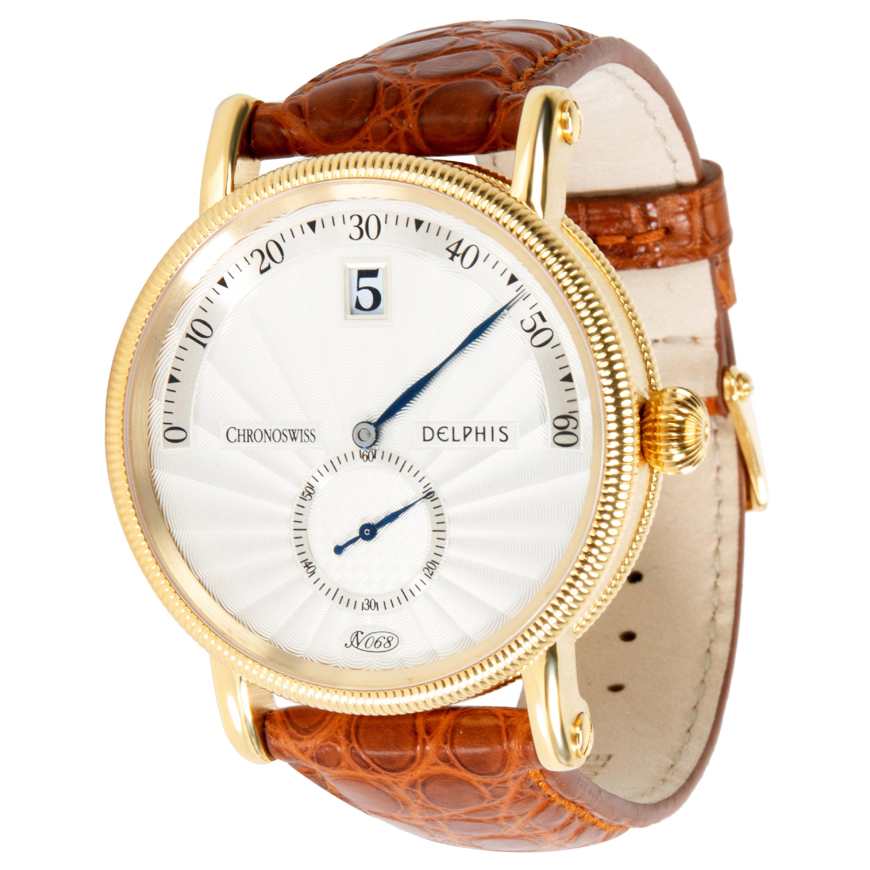 Chronoswiss Delphi Jump Hour CH1421 Men's Watch in 18 Karat Yellow Gold ...