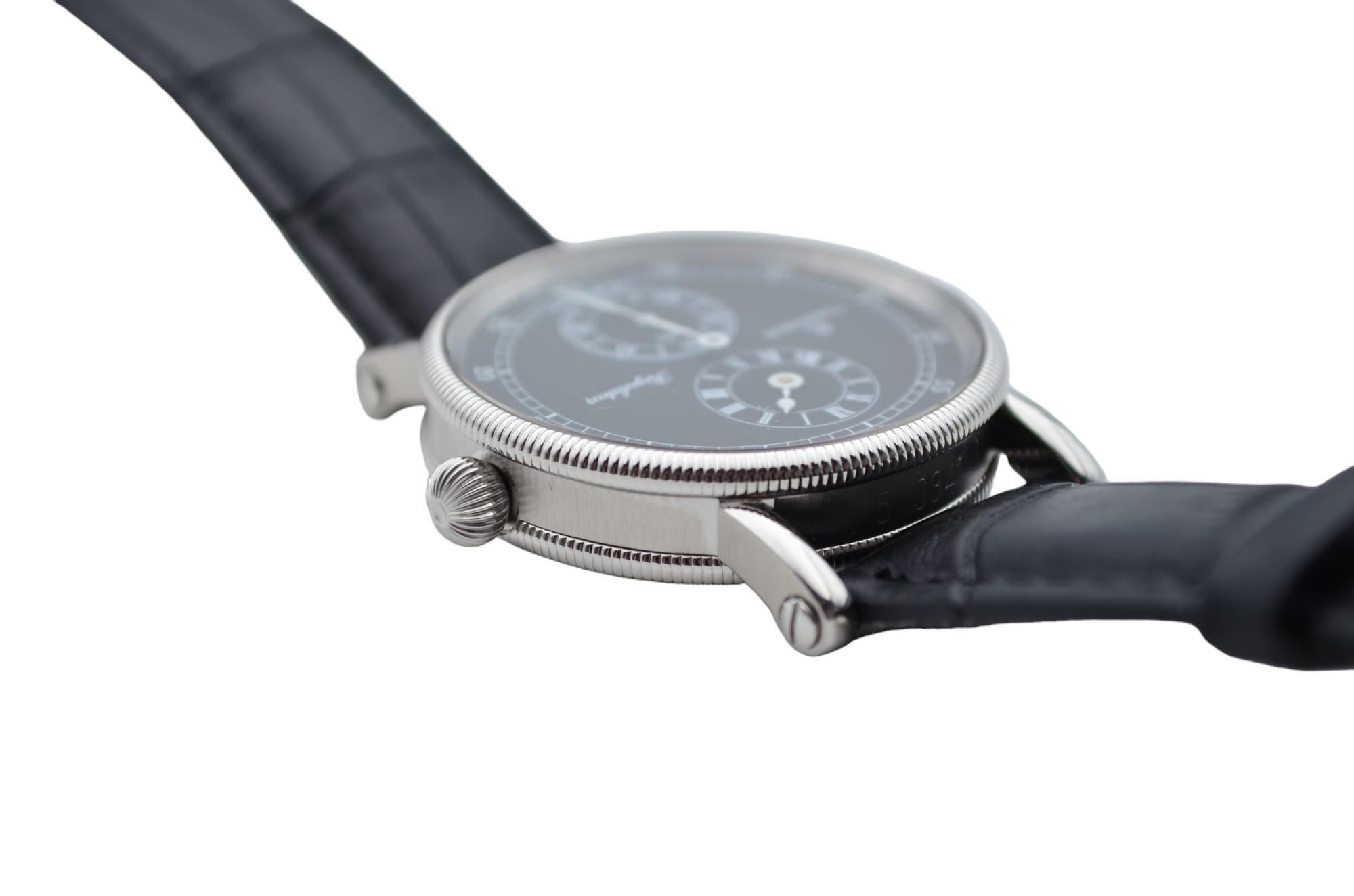 Chronoswiss Regulateur 38 Stainless Steel Black Dial Automatic Ref CH 1223 SW For Sale at 1stDibs