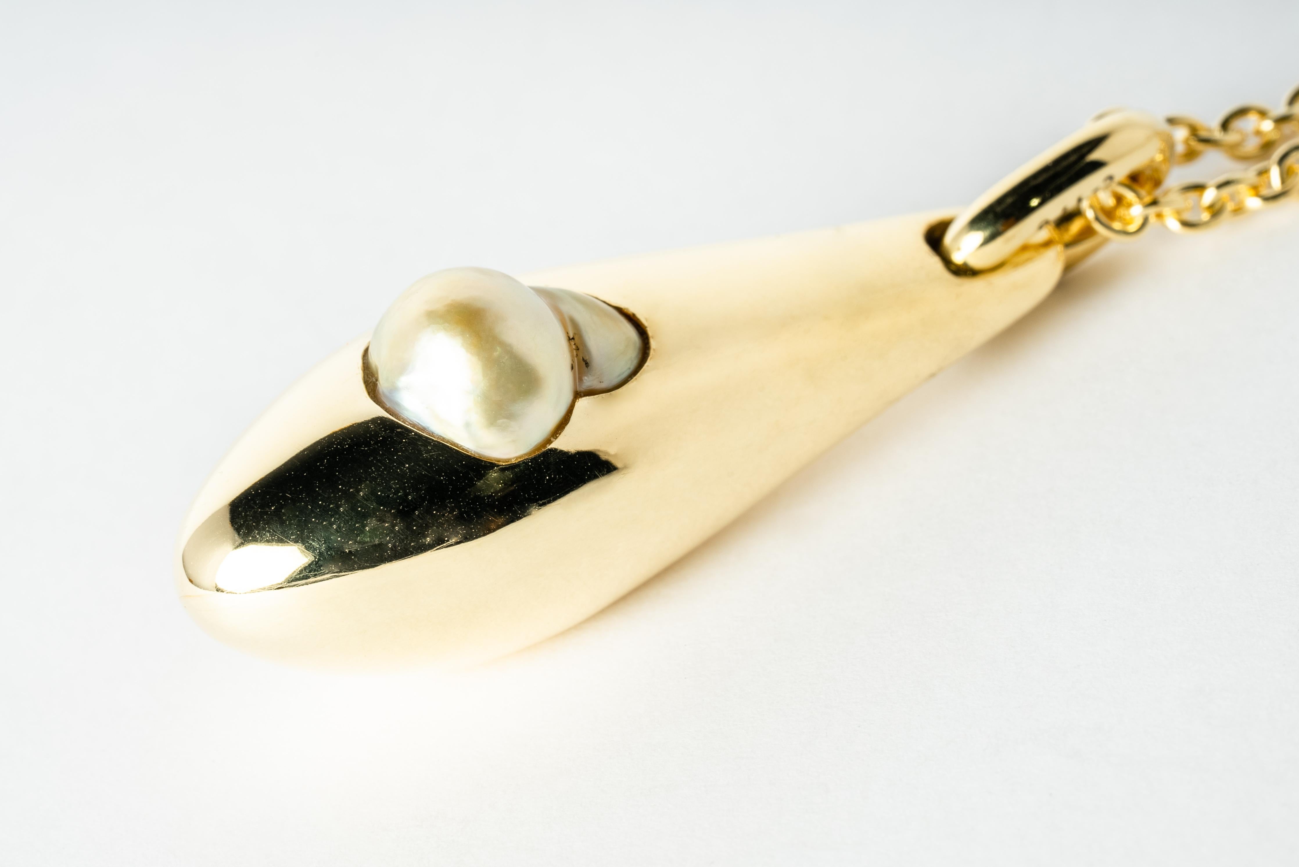 Chrysalis Necklace SPECIMEN (Cremaster Emergence, Golden Pearl, YG+YGA ...