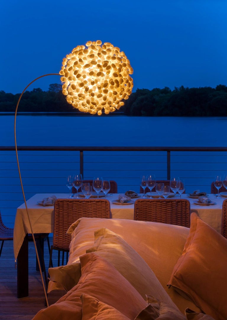 Chrysalis Sky by Ango, Modern Silk Cocoon Floor Lamp For Sale at 1stDibs