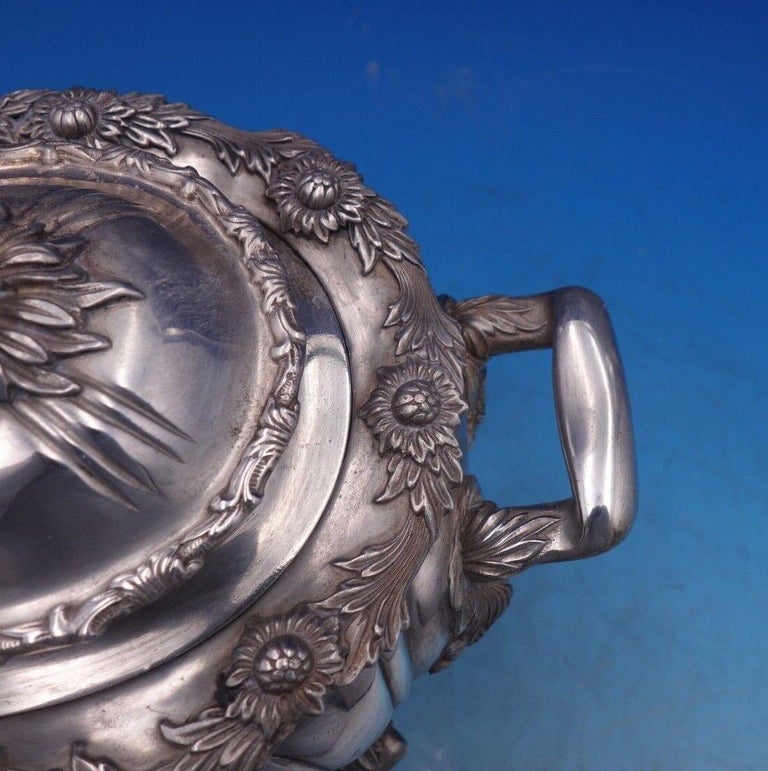 Chrysanthemum by Tiffany and Co Sterling Silver Sugar Bowl Footed ...