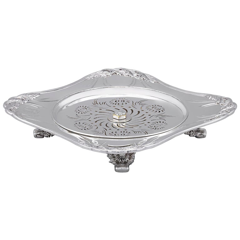 Chrysanthemum Sterling Silver Caviar Server by Tiffany and Co. at 1stDibs