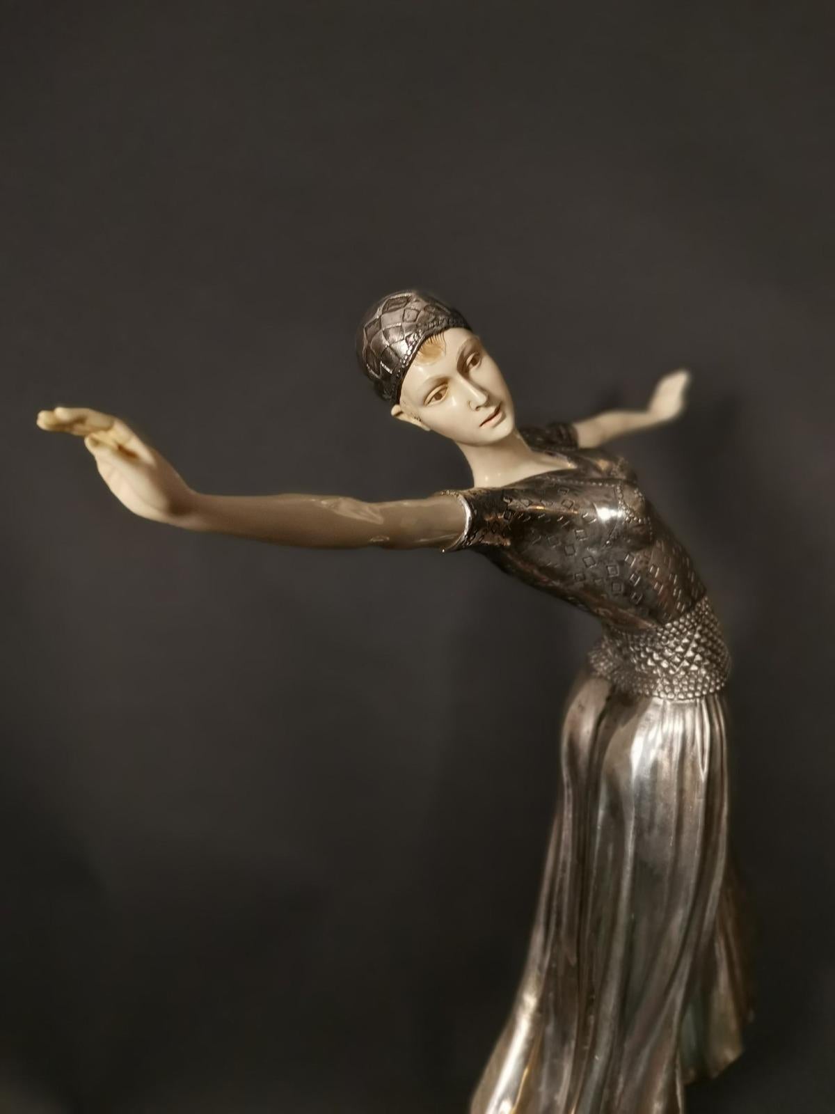 Chryséléphantine Sculpture Signed Chiparus at 1stDibs