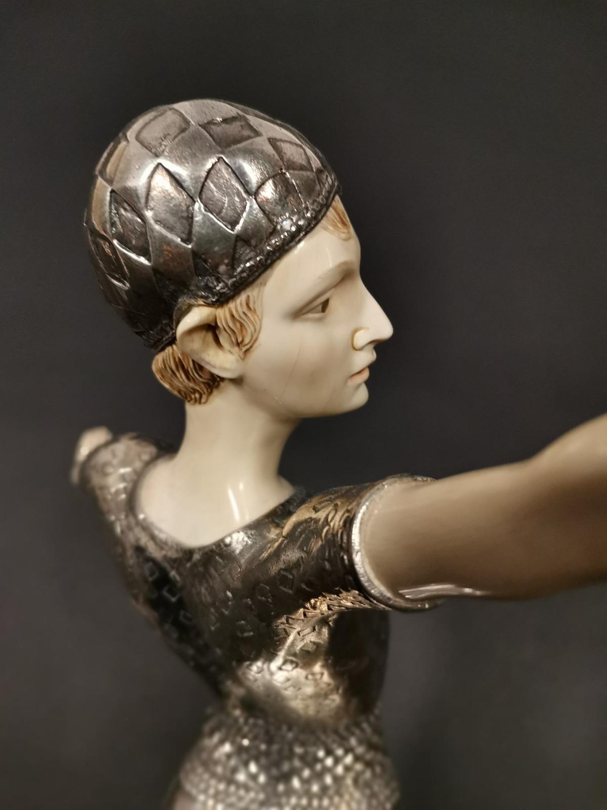 Chryséléphantine Sculpture Signed Chiparus at 1stDibs
