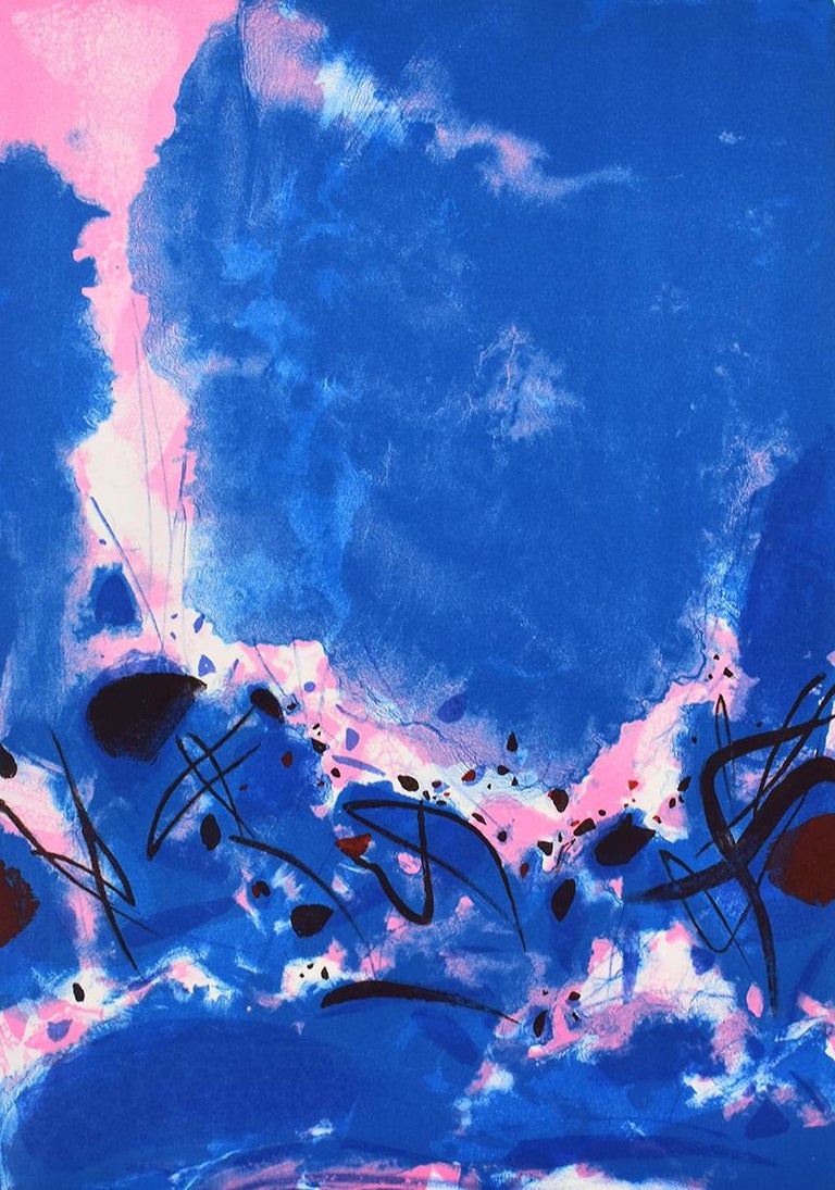 Chu Teh-Chun - Appeasement - Signed Lithograph - Chinese Abstraction ...