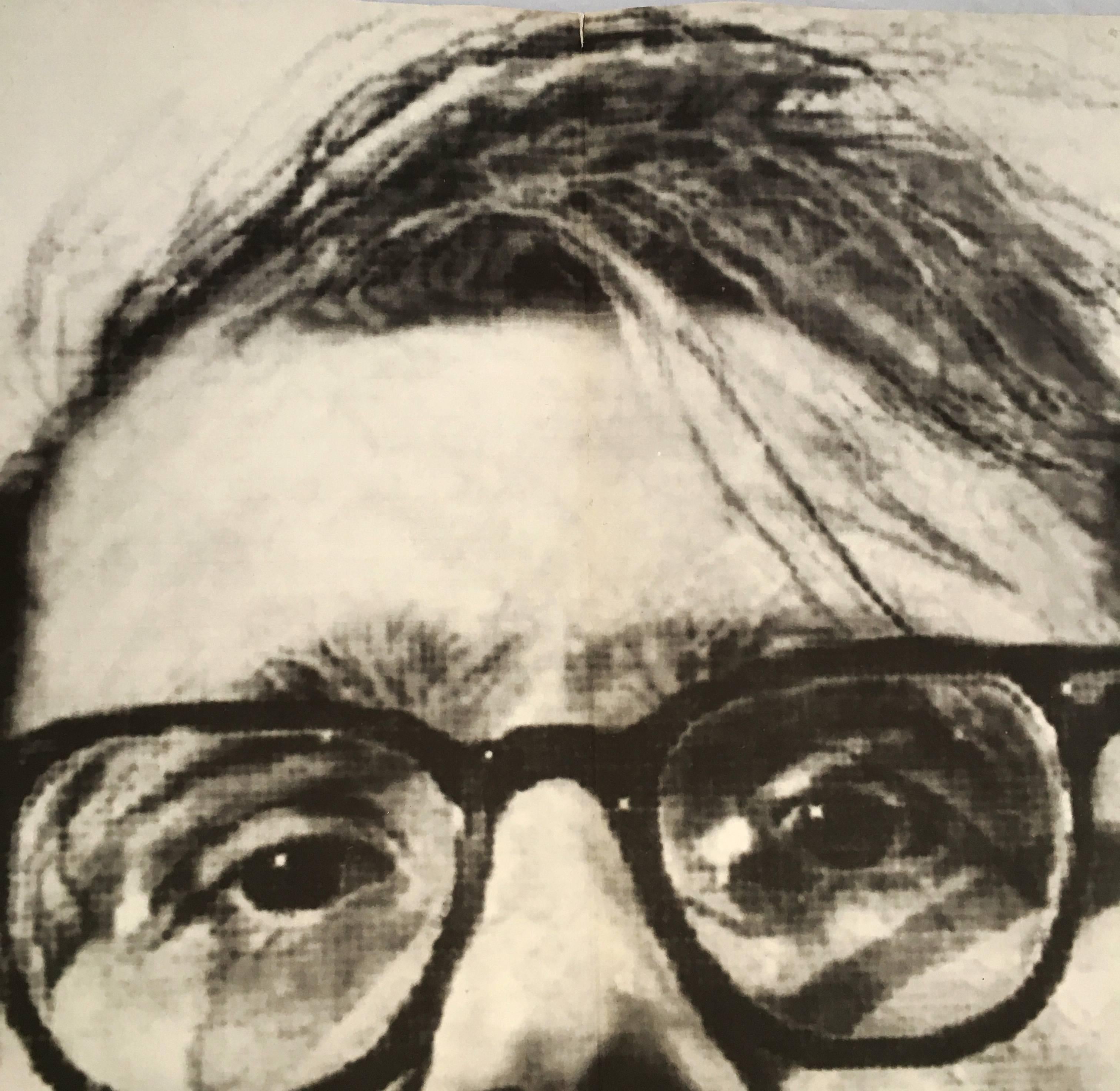 Chuck Close - Vintage Chuck Close exhibit poster (Big Self Portrait) at ...