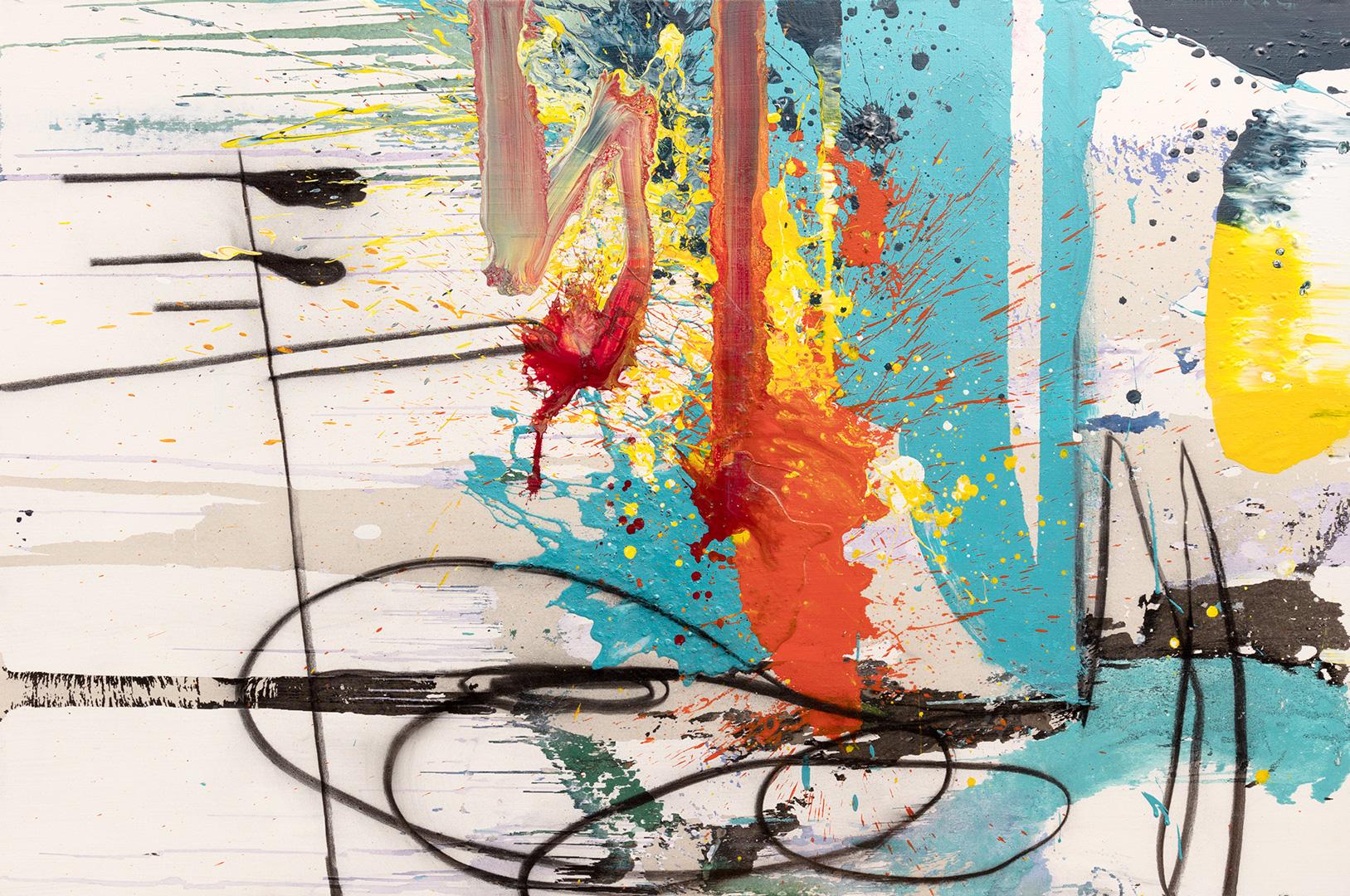 Chuck Hipsher - Love Spin mixed media art abstract painting 2022 For ...