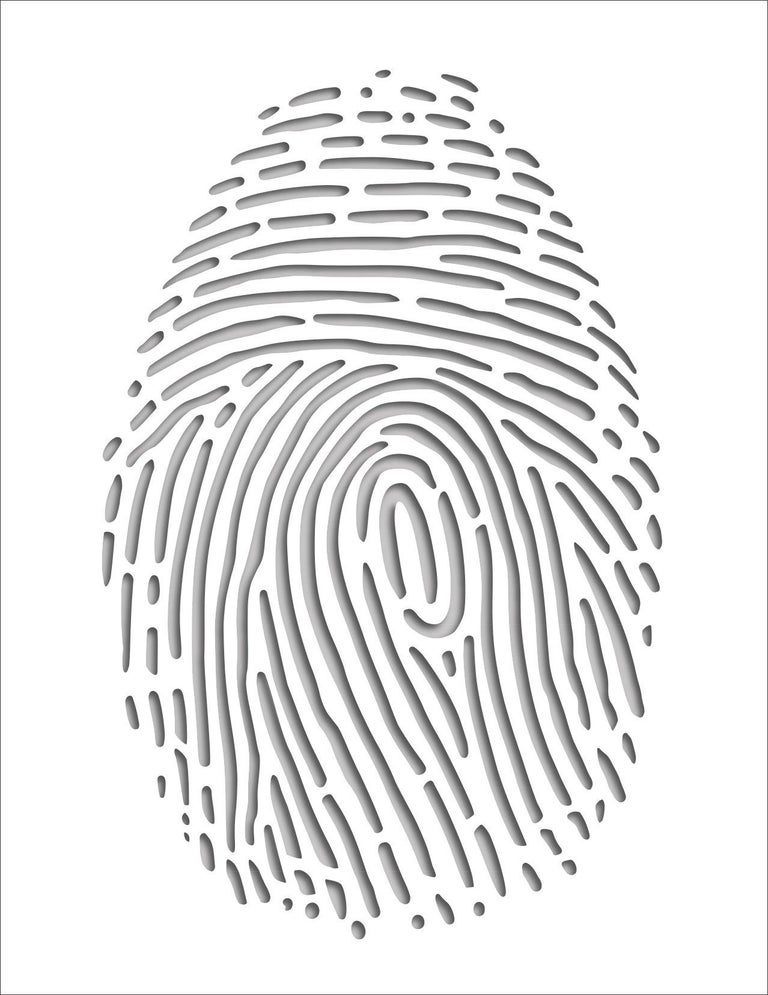 Chuck Krause - Thumbprint (Gray), original three dimensional geometric ...