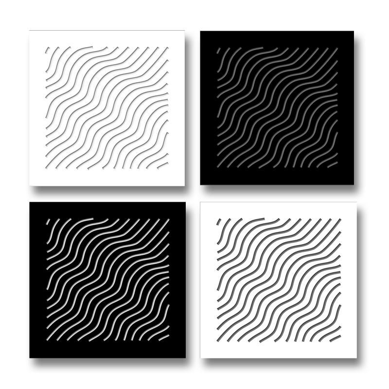 Chuck Krause - Waves—4 Artworks—original three dimensional geometric ...