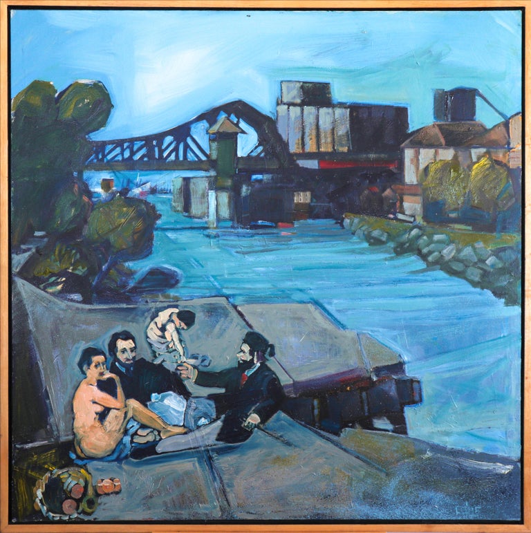 Chuck Overton - "Manet Visits Alameda" 2005 Oil For Sale at 1stDibs