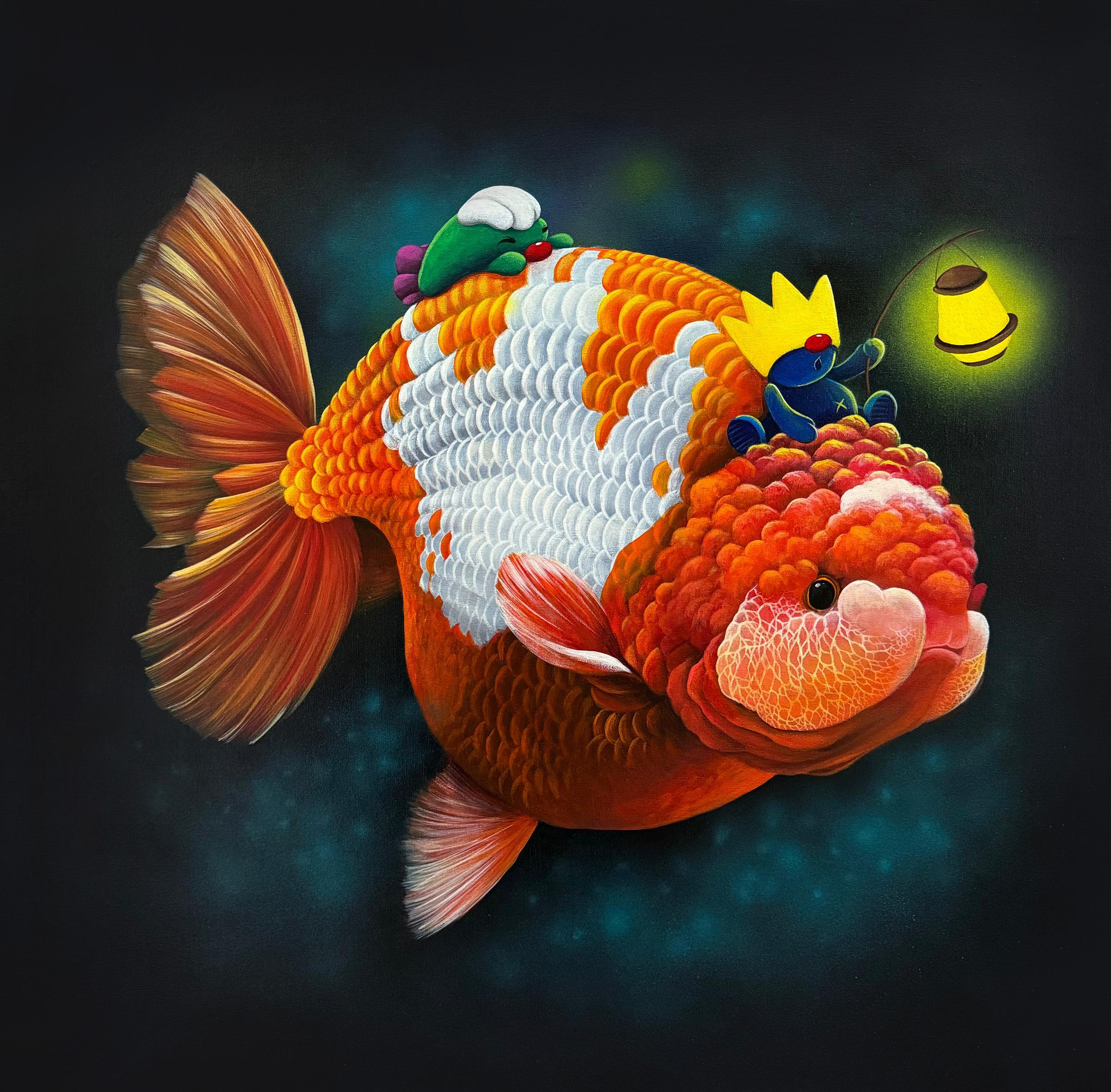 Chun Yu - Light's Embrace, Little Prince riding on the Gold fish ...