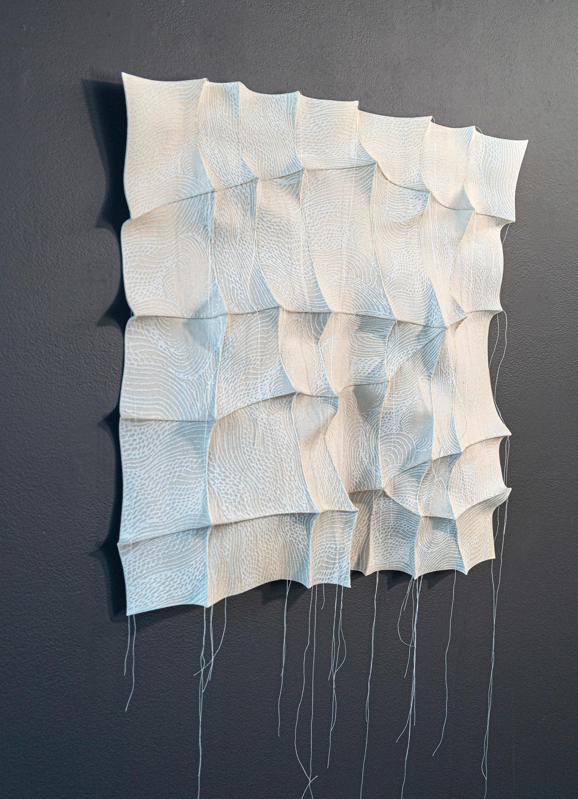 Chung-Im Kim - Sulbing - white, textured, hand painted, abstract, felt ...
