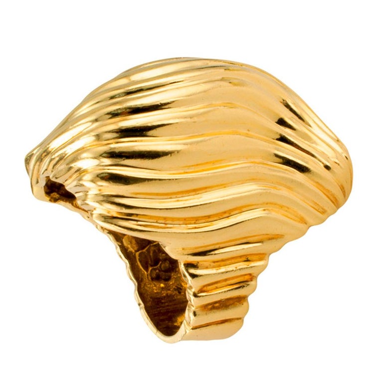 Chunky Yellow Gold Ring For Sale at 1stDibs | chunky gold rings