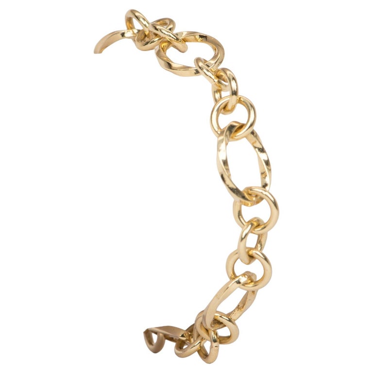 Chunky Mobius Twist Link Bracelet 18K Gold at 1stDibs