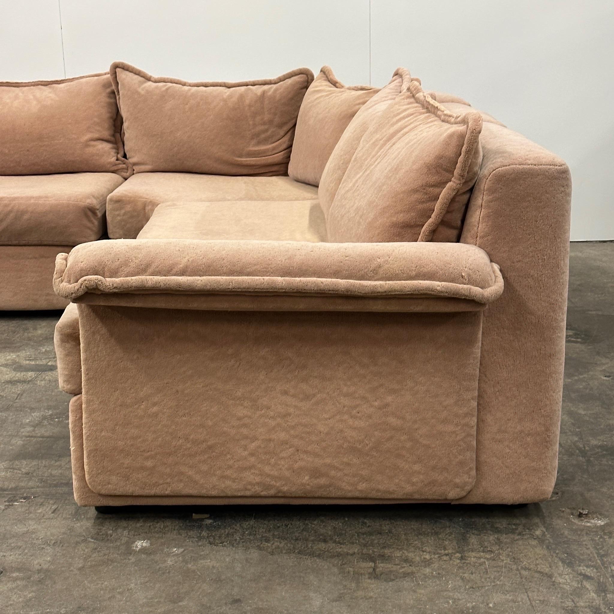 Chunky Terry Cloth Modular Sectional For Sale at 1stDibs