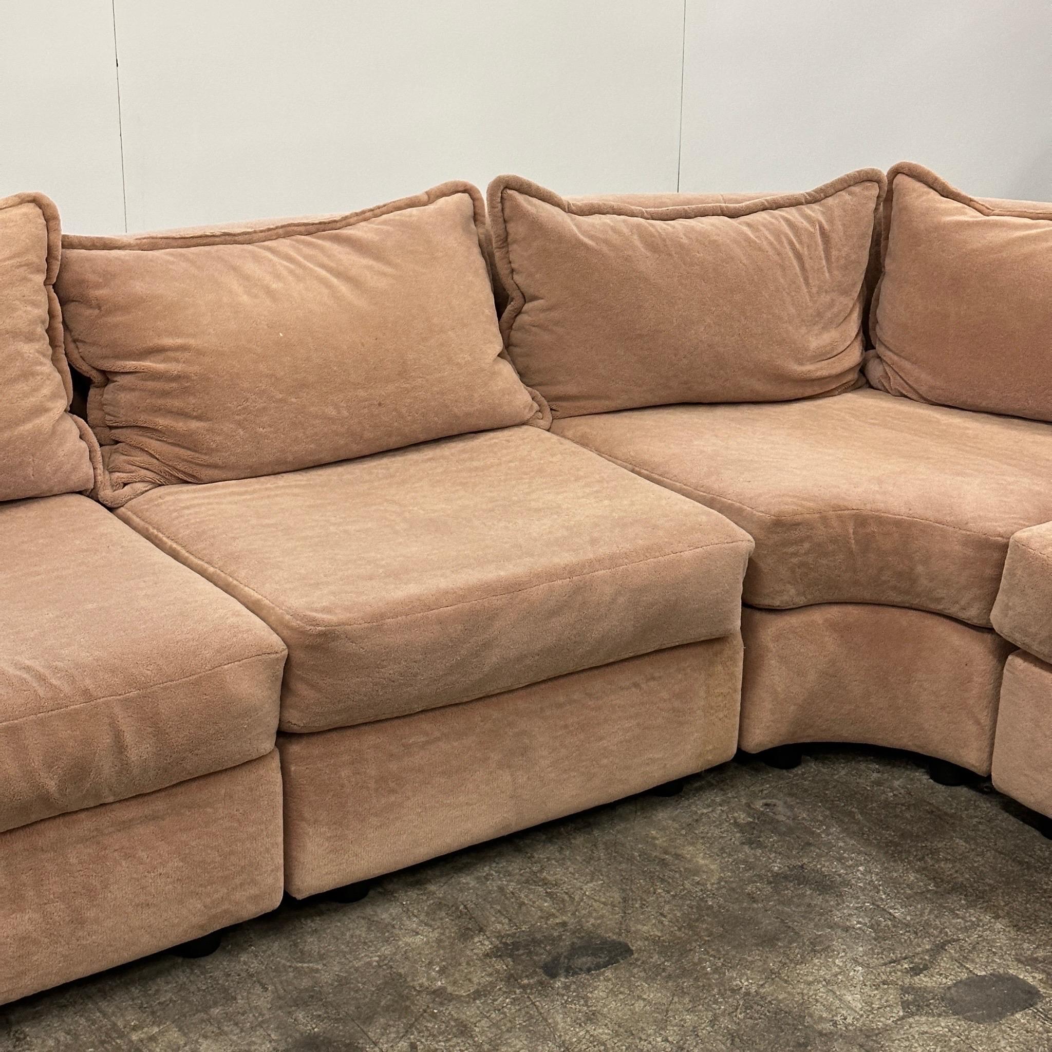 Chunky Terry Cloth Modular Sectional For Sale at 1stDibs