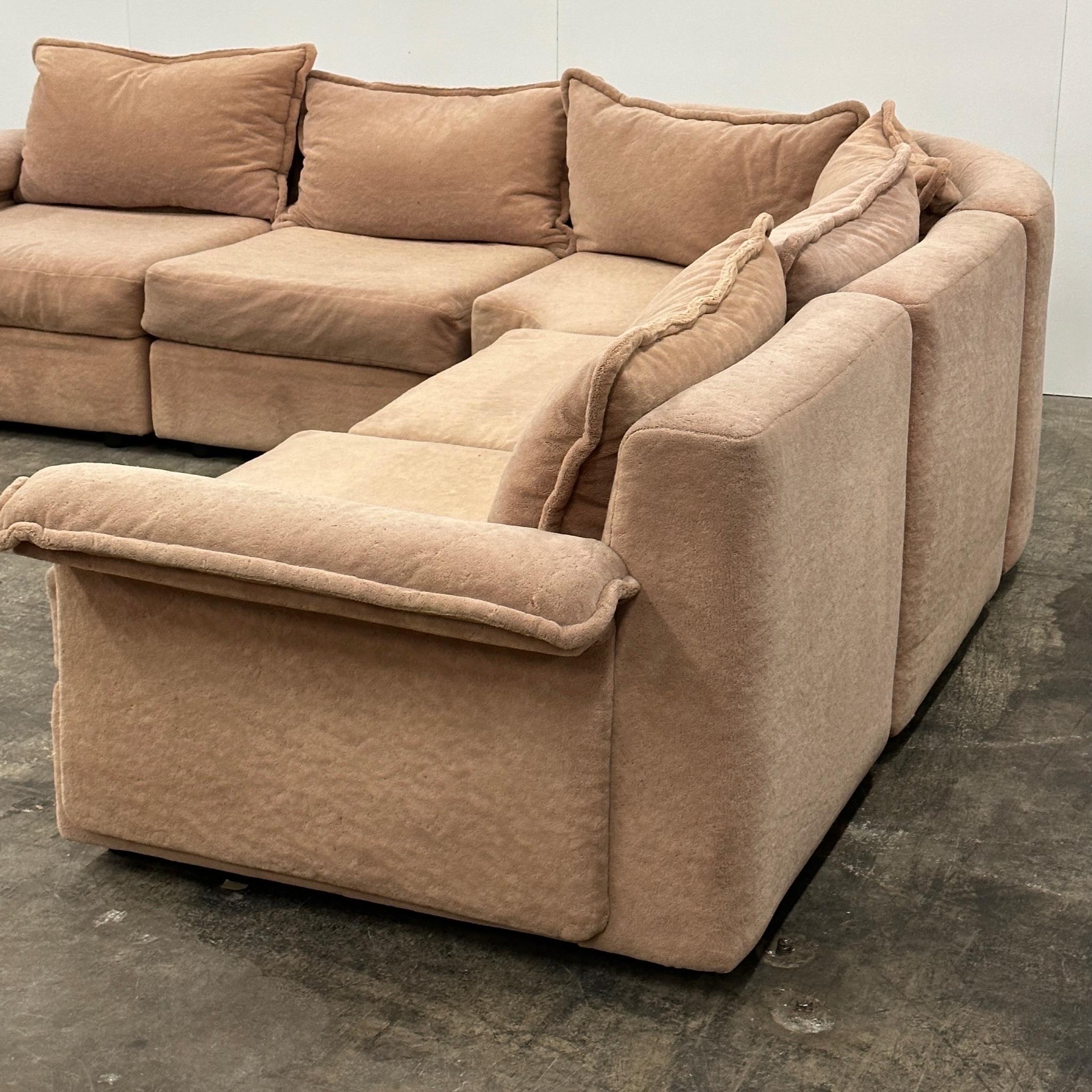 Chunky Terry Cloth Modular Sectional For Sale at 1stDibs