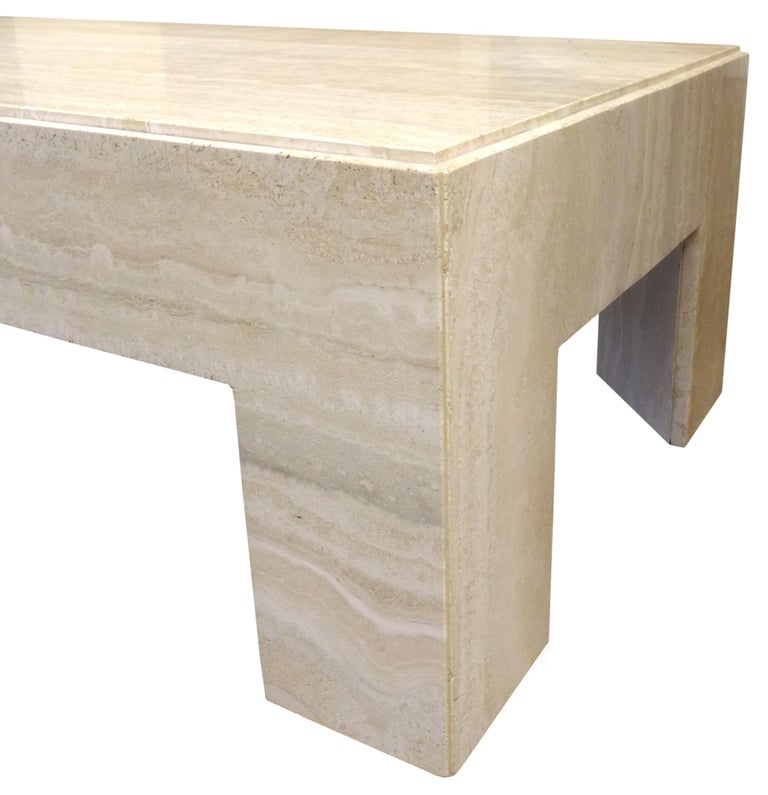 Chunky Travertine Coffee Table at 1stDibs | chunky coffee table ...