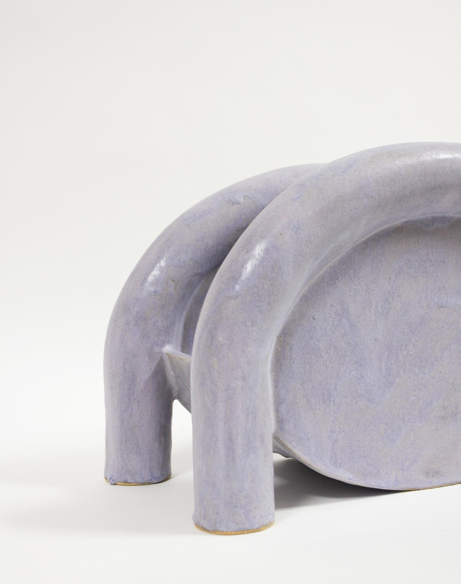 Chunky Tubular Ceramic Magazine Rack by BZIPPY in Lavender Milky Way ...