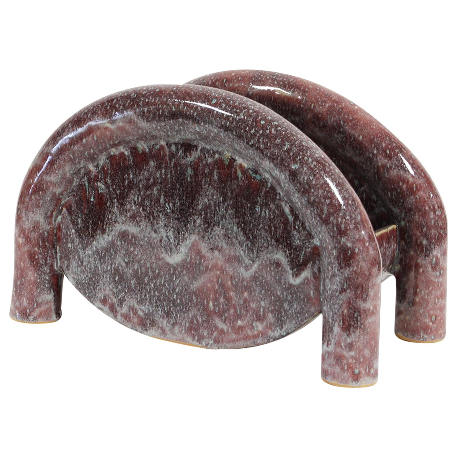 Chunky Tubular Ceramic Magazine Rack by BZIPPY in Lavender Milky Way ...