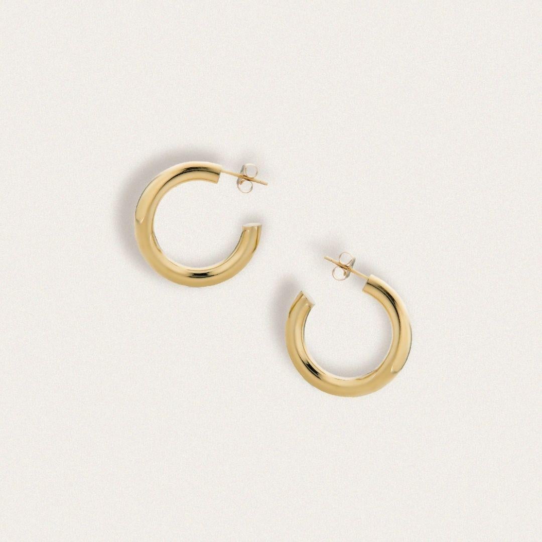Chunky Yellow Gold Hoops, Pure Gold at 1stDibs | pure gold hoops, pure ...