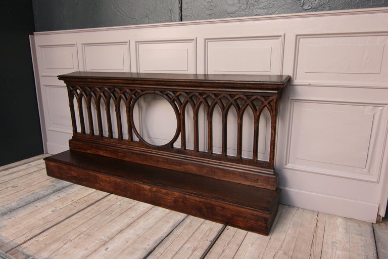 Church Prayer Bench or Console Made of Oak at 1stDibs