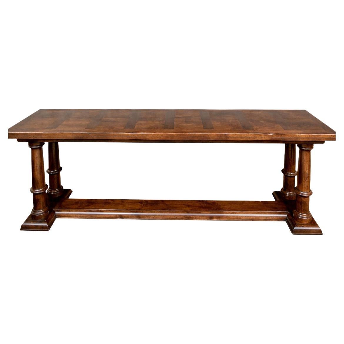 Aesthetic Movement Wood, Iron and Leather Console Table at 1stDibs