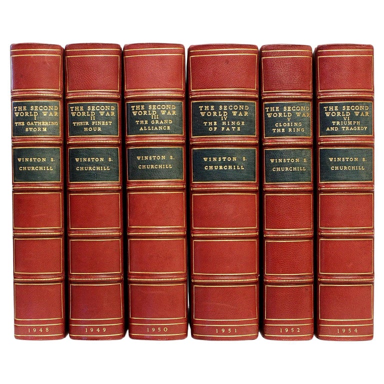 CHURCHILL, The Second World War, All First Editions, 6 Volumes, Leather Bound For Sale at 1stDibs