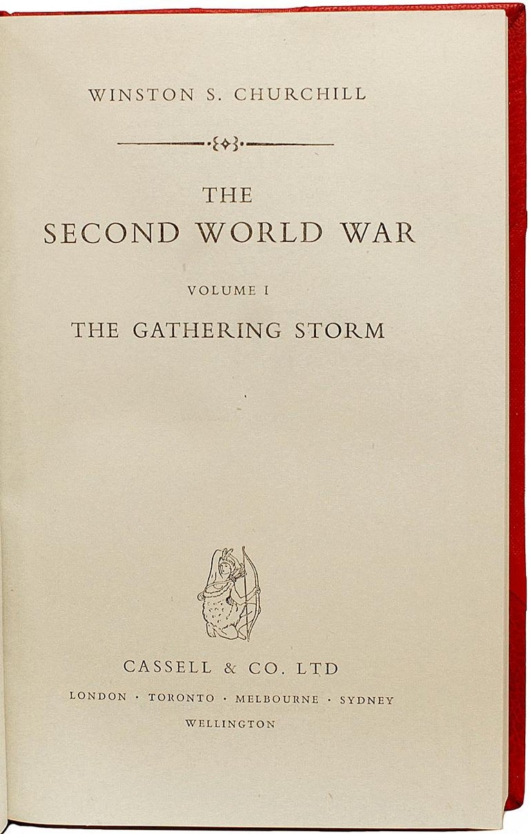 Churchill, the Second World War. All First Editions, Leather Bound, 6 Volumes For Sale at 1stDibs