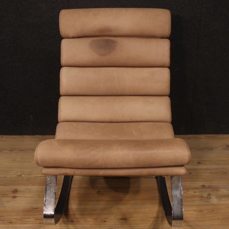Cierre 21st Century Leather and Metal Italian Design Monet Rocking ...