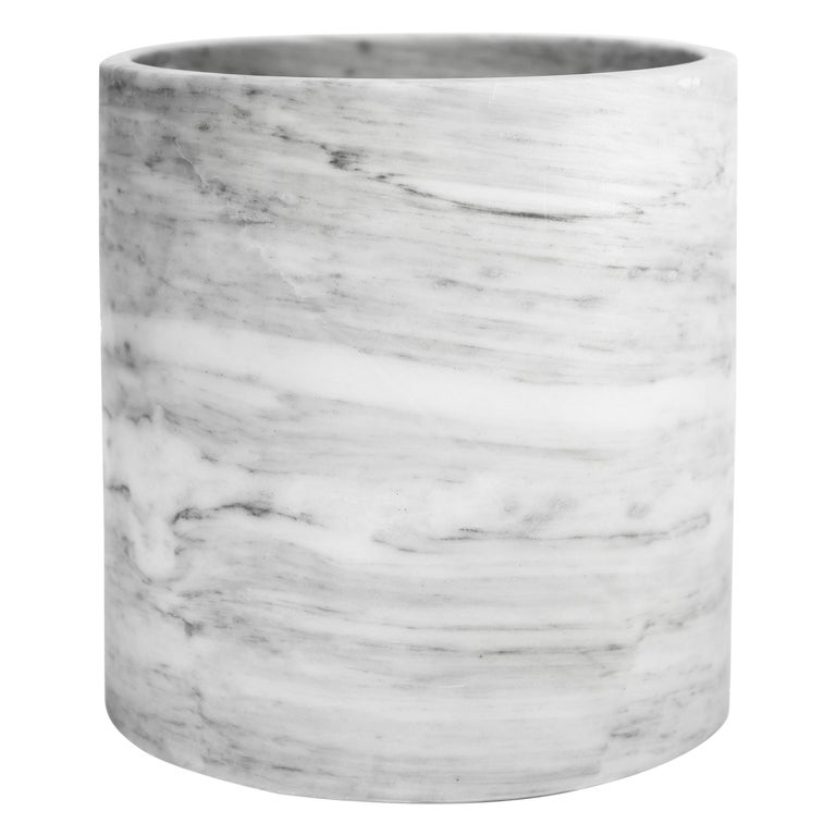 White marble extra large Cylinder For Sale at 1stDibs
