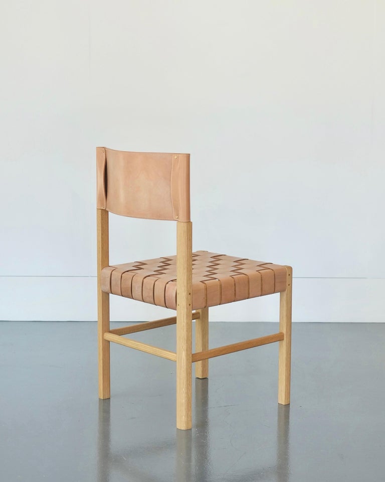 Cinch Russet Woven Bridle Leather Chair For Sale at 1stDibs