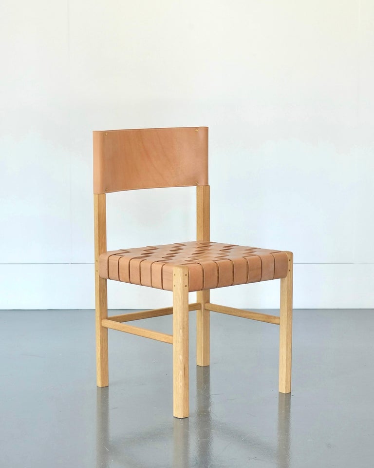 Cinch Russet Woven Bridle Leather Chair For Sale at 1stDibs