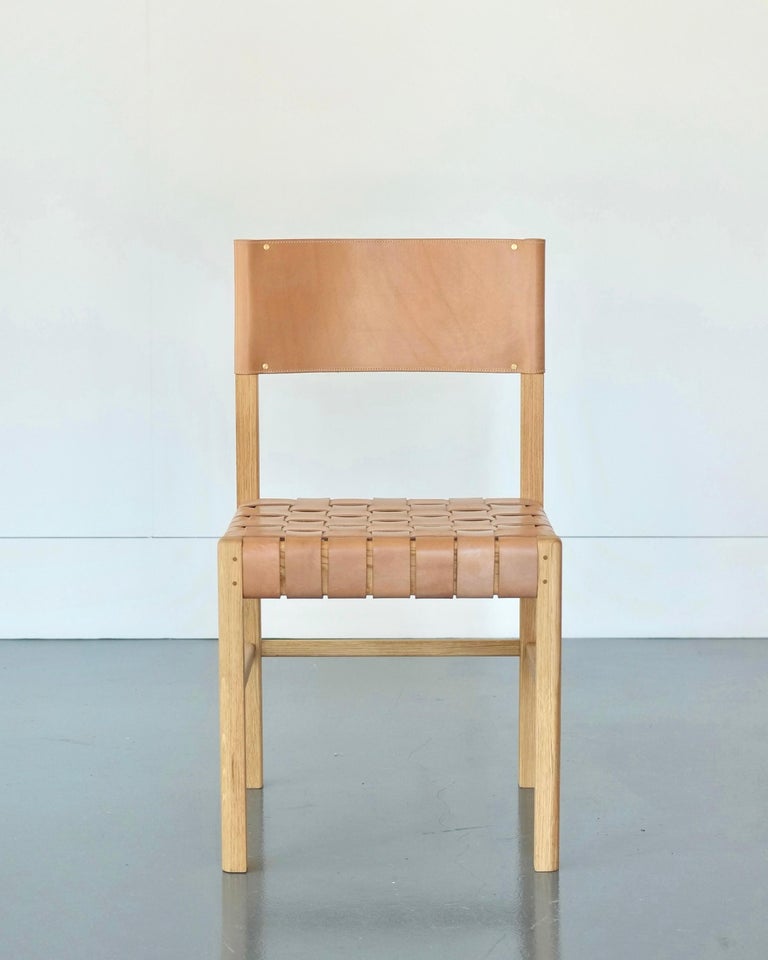 Cinch Russet Woven Bridle Leather Chair For Sale at 1stDibs