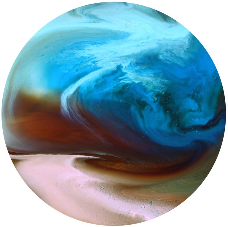 Cindy Ng - Blue Chinese Ink giclee print acrylic, landscapes waterscapes abstract painting For ...