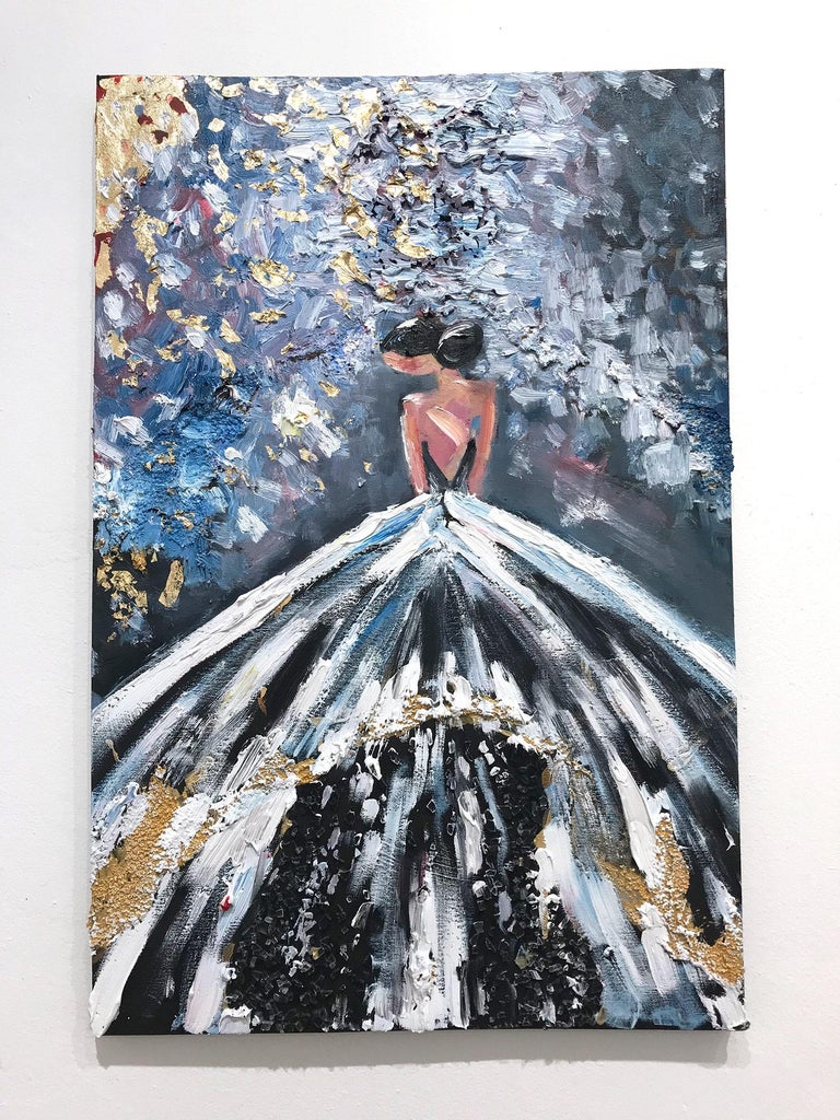 Cindy Shaoul - Aubrey, Abstract Figure, Oil Painting, Painting For Sale ...