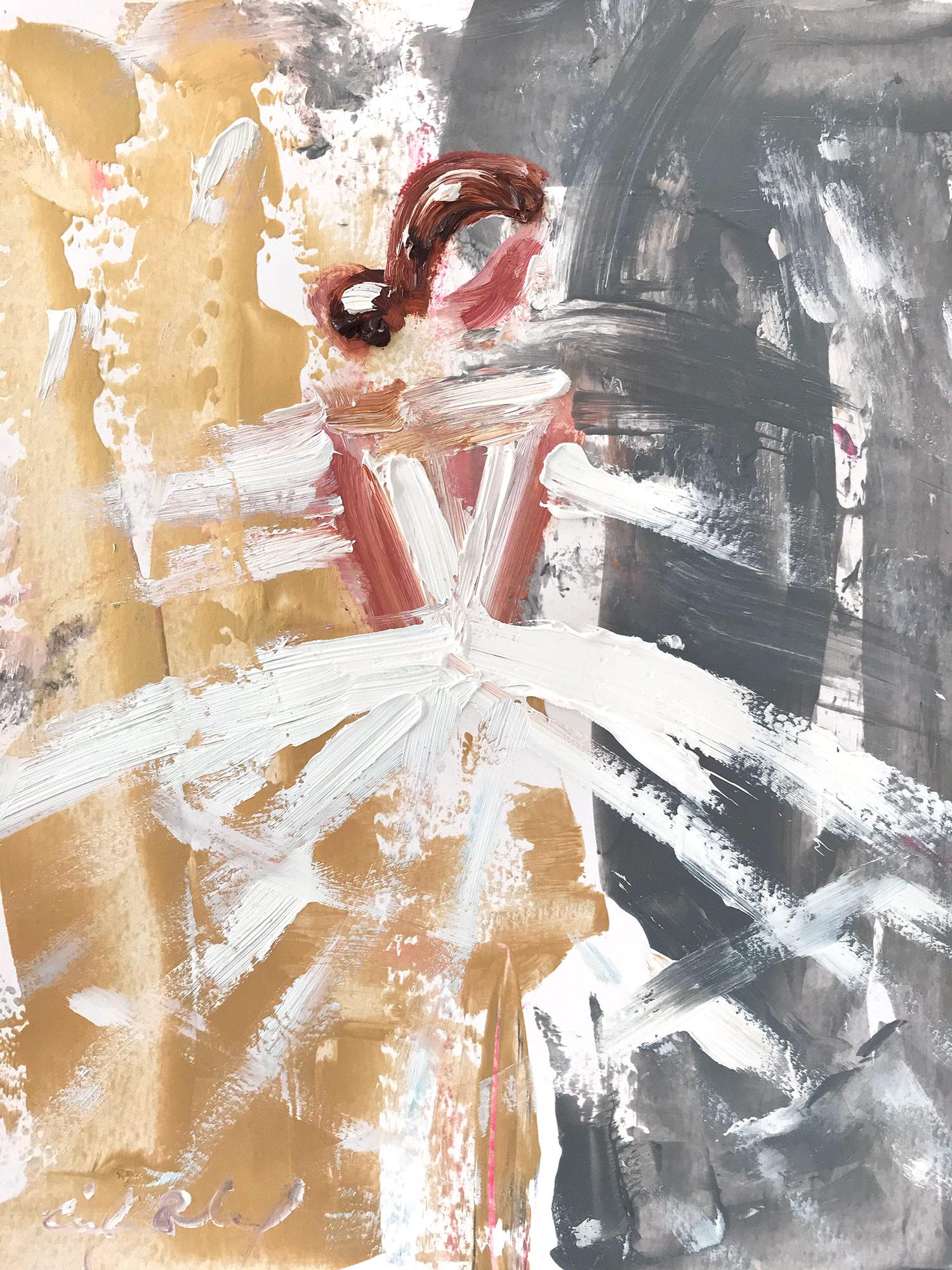 Cindy Shaoul - "Lianna" Abstract Figure with Gown French Haute Couture ...