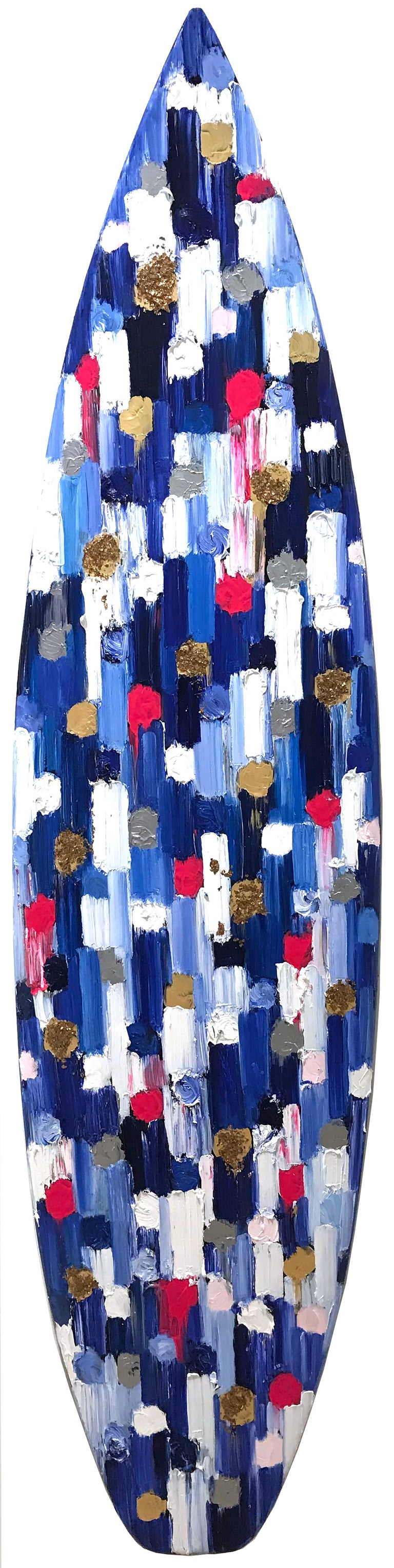 Cindy Shaoul - "Dripping Dots - Monaco Surf" Colorful Abstract Oil ...