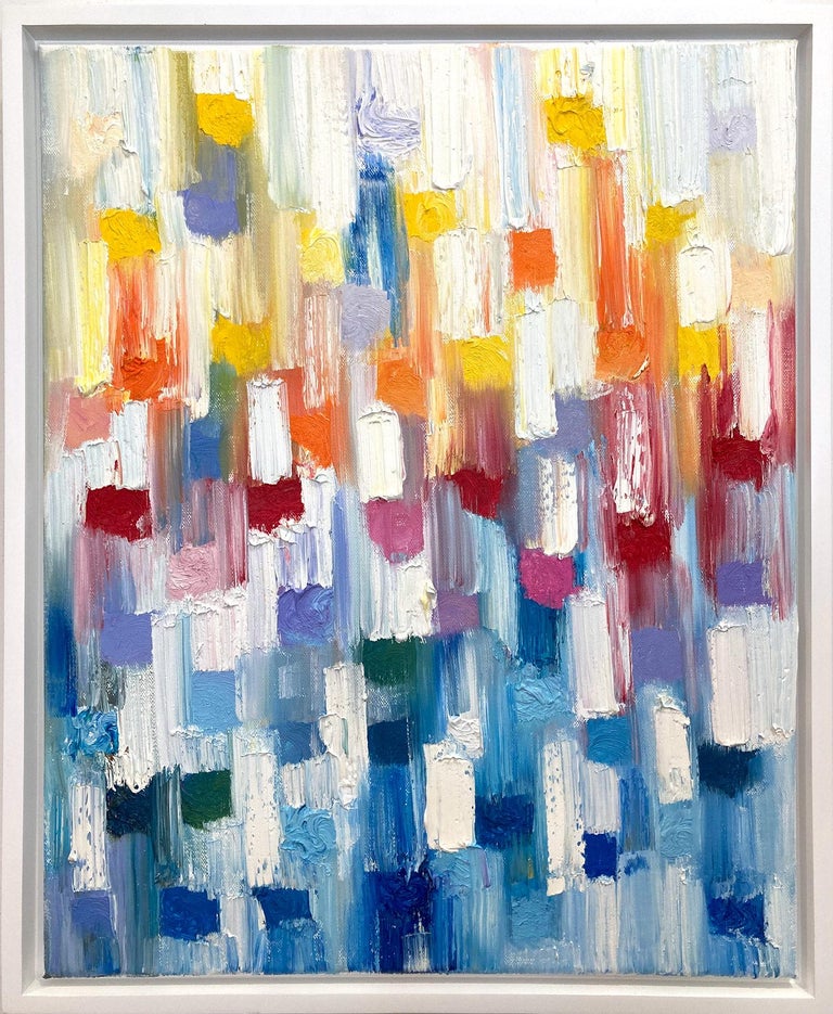 Cindy Shaoul - "Dripping Dots - Rainbow in Tahiti" Colorful Abstract ...