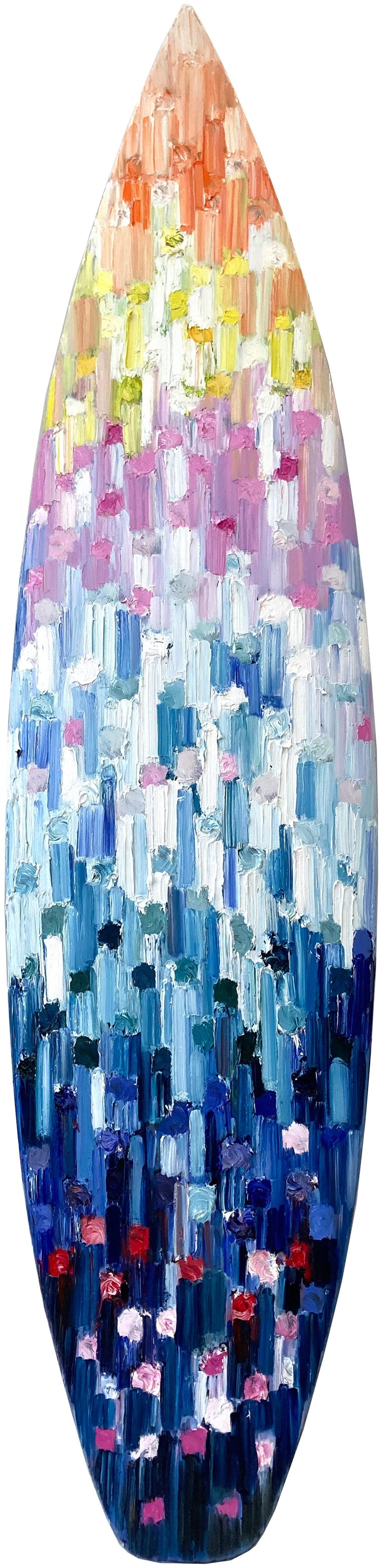 Cindy Shaoul - "Dripping Dots - Rainbow Surf" Colorful Abstract Oil ...