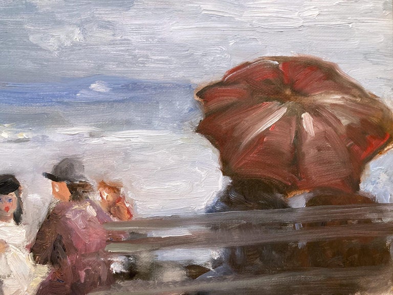 Cindy Shaoul - "Kids on the Beach" Impressionistic Beach Scene in Style ...