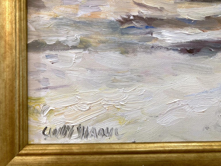 Cindy Shaoul - "Kids on the Beach" Impressionistic Beach Scene in Style ...