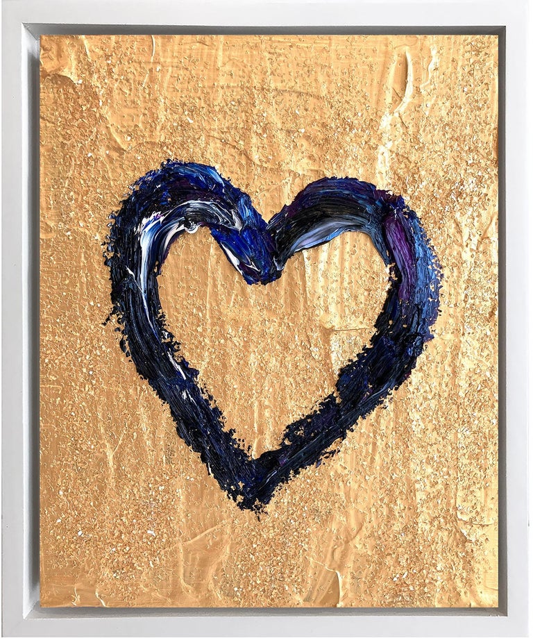 Cindy Shaoul - "My Met Gala Heart " Gold Contemporary Pop Art Oil ...