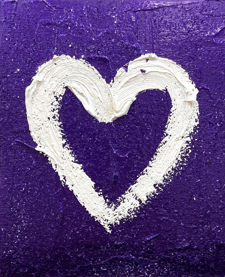Cindy Shaoul - "My Purple Diamond Heart" Colorful Contemporary Oil ...