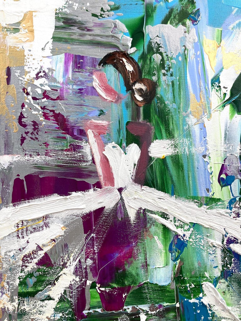 Cindy Shaoul - "Paris by Day" Abstract Figure Gown Haute Couture Oil ...