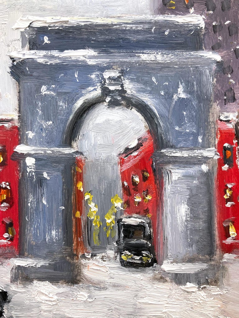 Cindy Shaoul - "Snow by Washington Square Park" Impressionist Oil ...